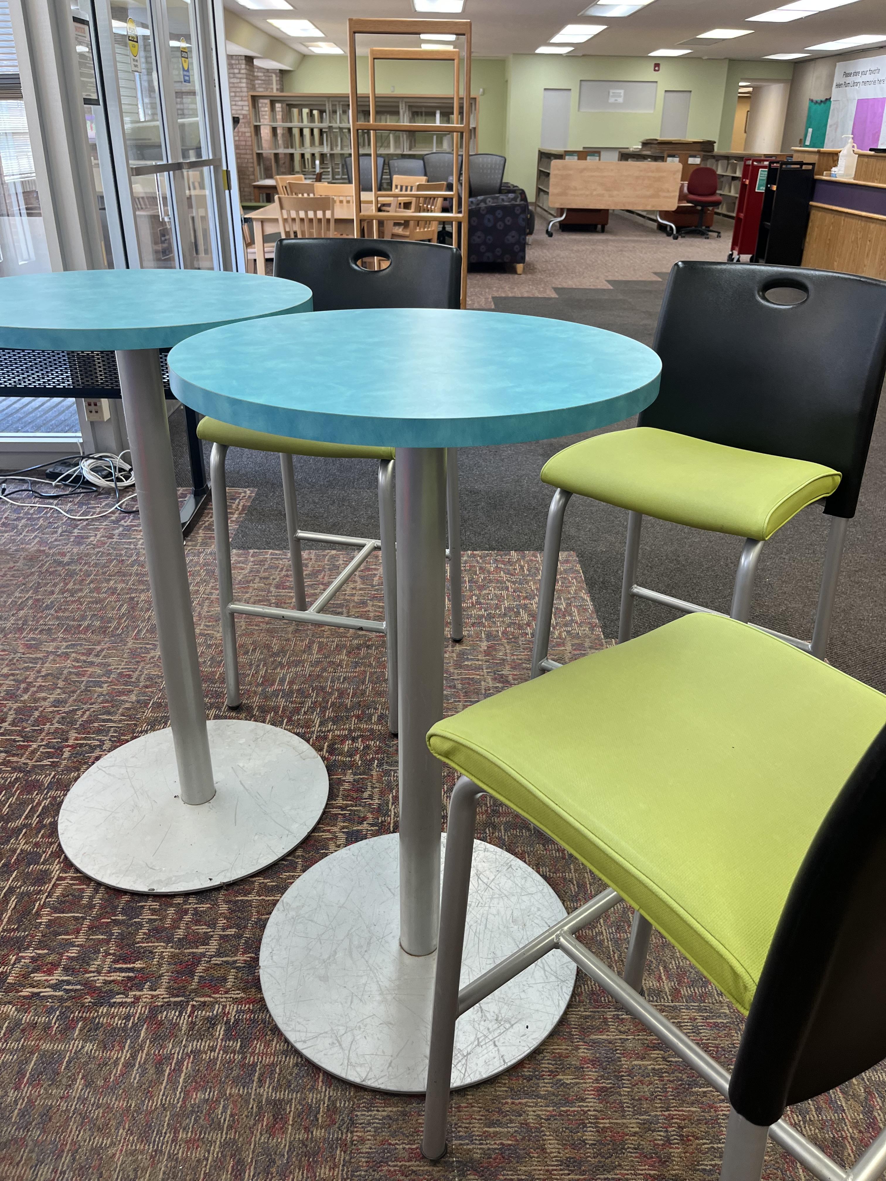 High Top Tables with Stools | Reaching Across Illinois Library System
