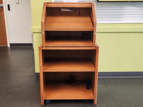 Oak Lectern $100 | Reaching Across Illinois Library System